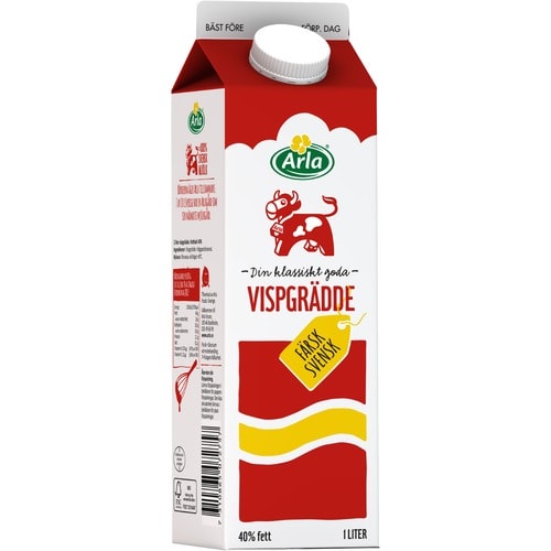Vispgrädde 40% 1L - Grädde, gräddfil, creme fraiche