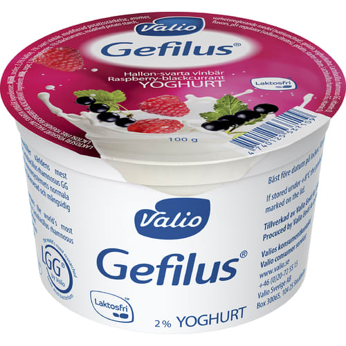 Gefilus yoghurt hallon svartvinbär 100g - Mjölk, fil, yoghurt