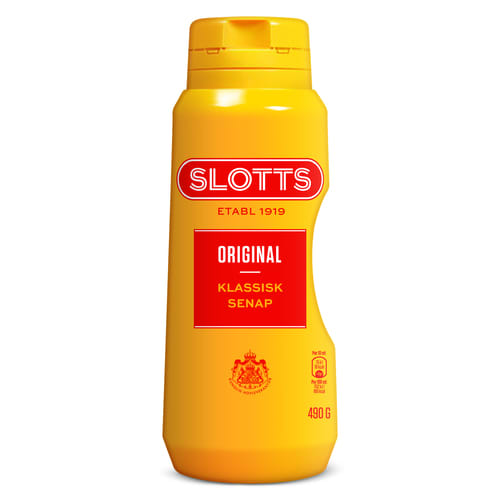 Slotts senap plastflaska 490g - Ketchup, senap & chilisås