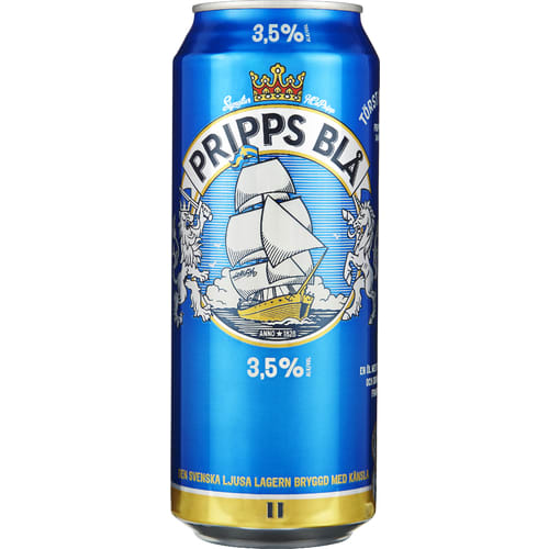 Pripps Blå 3,5% burk 6x50cl - Lågalkohol & alkoholfritt