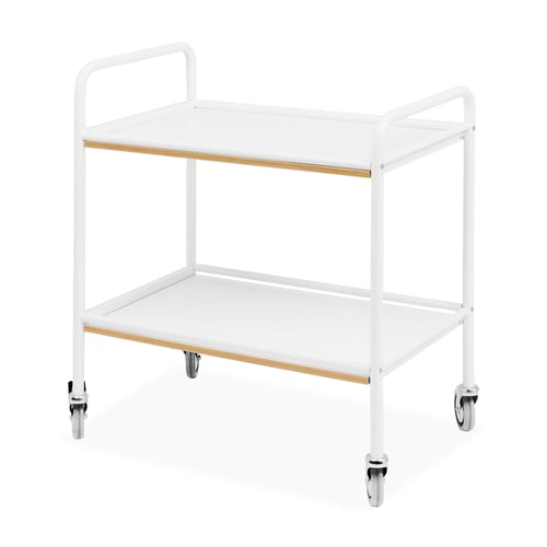 Serveringsvagn 750x500mm vitlackerad - Vagnar & Rullbord