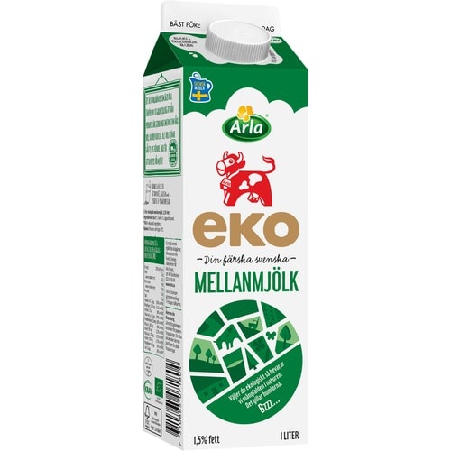 Mellanmjölk 1,5% 1L - Mjölk, fil, yoghurt