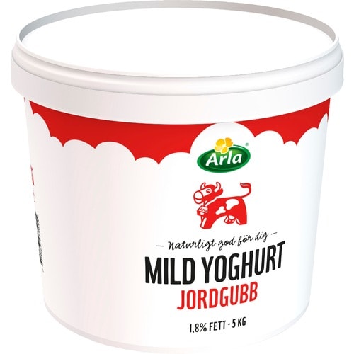 Yoghurt mild jordgubb 2% 5kg - Mjölk, fil, yoghurt