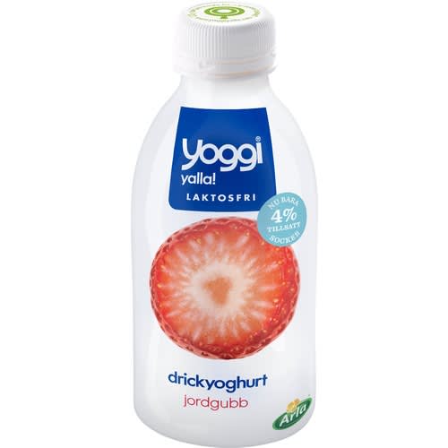 Yalla jordgubb laktosfri 350ml - Mjölk, fil, yoghurt