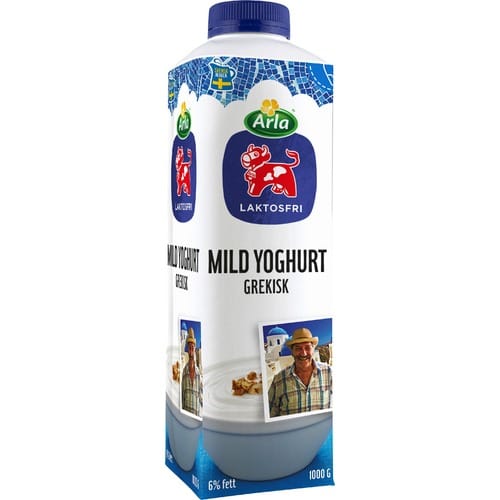 Yoghurt grekisk naturell laktosfri 1kg - Mjölk, fil, yoghurt