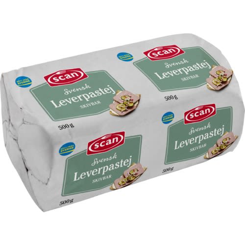 Leverpastej skivbar 500g - Pastej & pateer