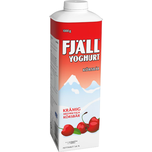 Fjällyoghurt körsbär 3,6% 1kg - Mjölk, fil, yoghurt