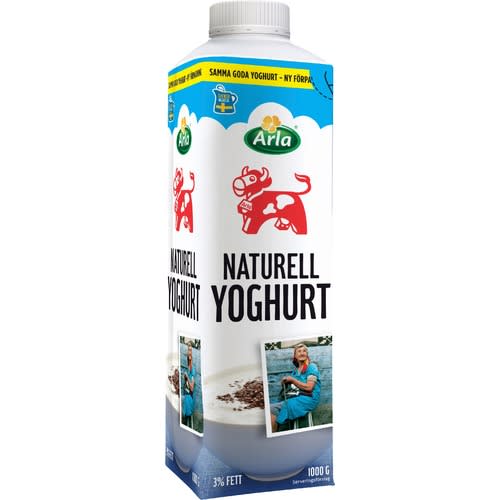 Yoghurt naturell 3% 1kg - Mjölk, fil, yoghurt