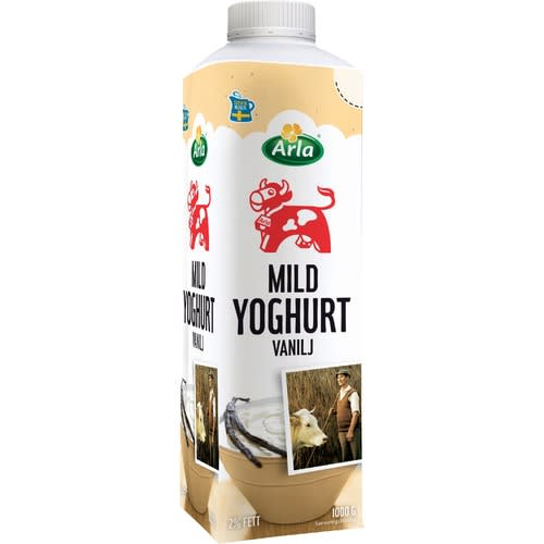Yoghurt mild vanilj 2% 1kg - Mjölk, fil, yoghurt