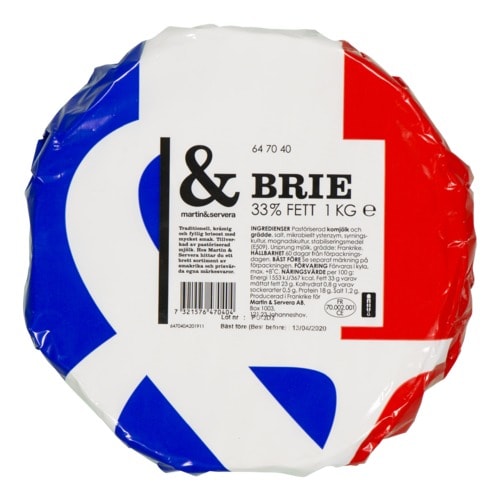 Brie 32% 1kg - Dessertost