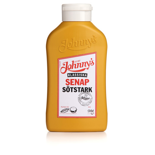 Johnnys senap sötstark plastflaska 500g - Senap | Martin & Servera