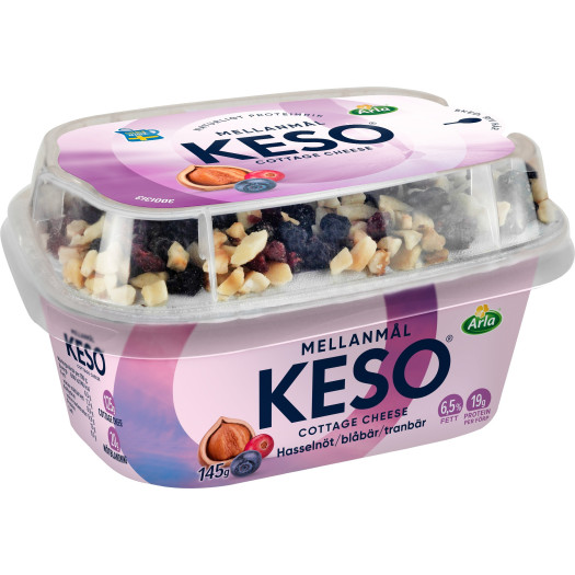 Keso mellanm hasselnöt blåbär 6,5% 145g - Färskost | Martin & Servera