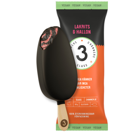 Pinne Lakrits & Hallon 80g - Glass | Martin & Servera