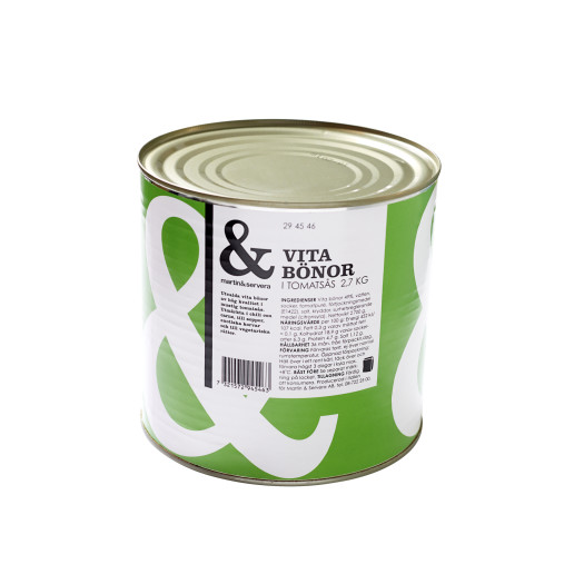 Vita bönor i tomatsås 2,72kg - Färdigmat, konserv | Martin & Servera