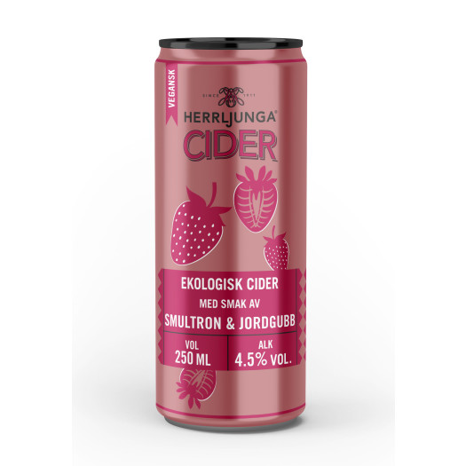 Herrljunga Cider Smultron Jordgubb 25cl - Cider | Martin & Servera