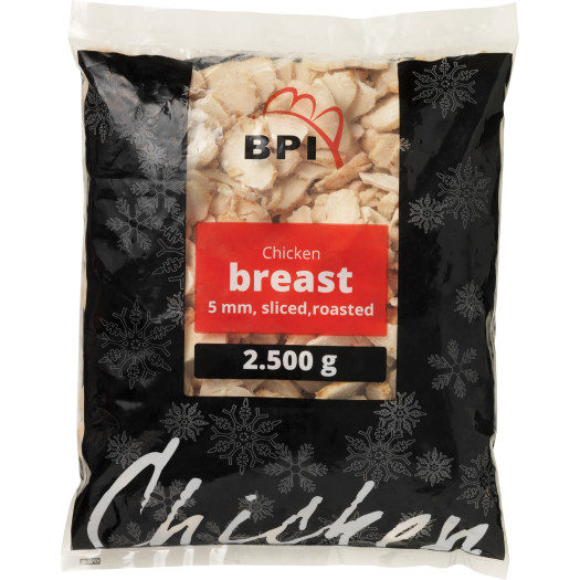 Kycklingbröstfilé stekt skivad 5mm 2,5kg - Bröstfilé | Martin & Servera
