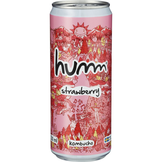 Humm Kombucha Strawberry burk 33cl - Kombucha | Martin & Servera