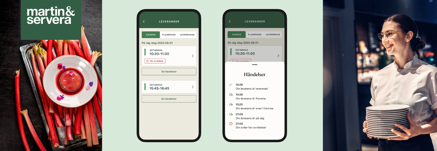 Få koll på dina leveranser med Martin & Servera-appen | Martin & Servera